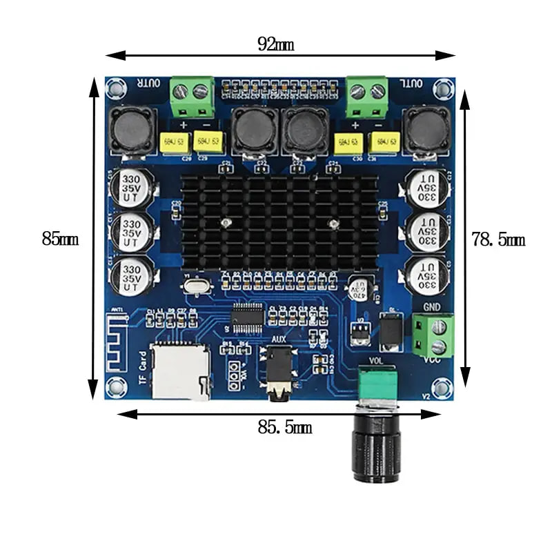 XH-A105 Bluetooth 5.0 TDA7498 Digital amplifier 2x 100W ...