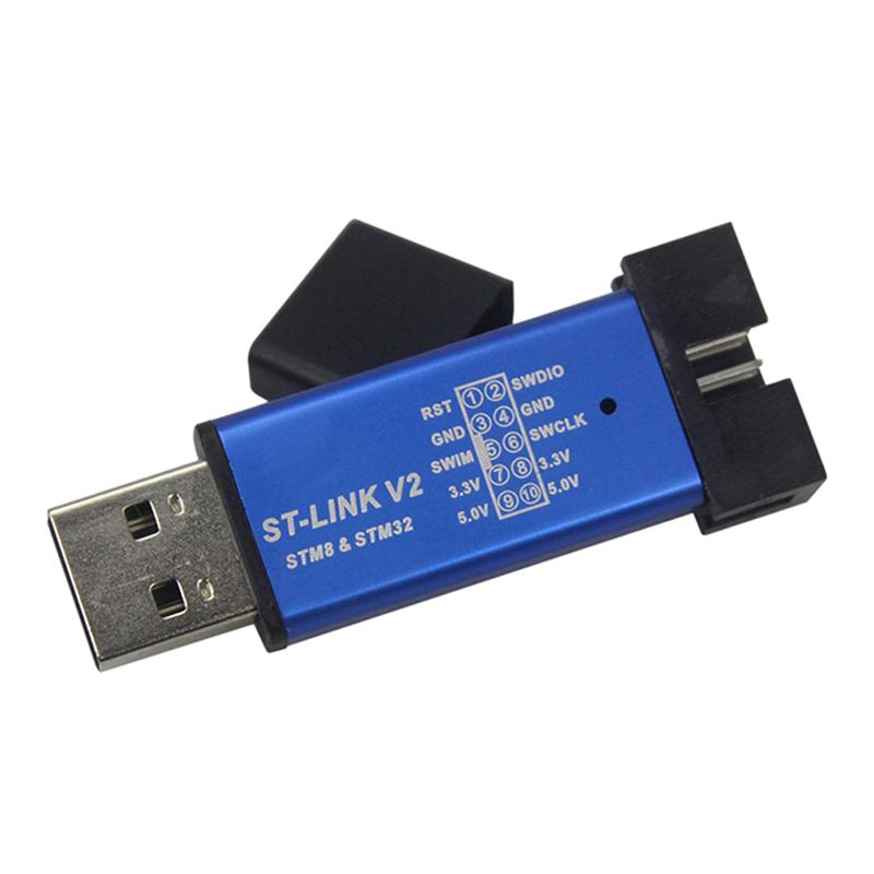 Mini ST-Link V2 stlink Emulator Downloader STM8 STM32 With Cover + Dupont Cable ...